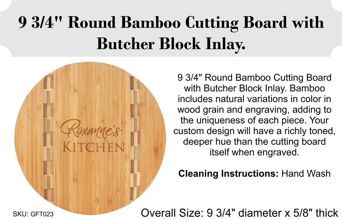 BW Graphics - Bamboo Cutting Boards - Laser Engraved